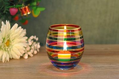 China Van de het Glaskaars van het huishuwelijk de Decoratieve Gift van de Houders Populaire Kerstmis Te koop