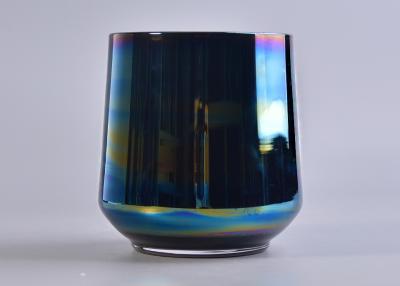 China Regenboog het Kleurrijke Galvaniseren om de Houders Unieke Vorm van de Glaskaars Te koop