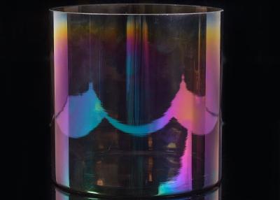 China Van de Kaarshouders van de glascilinder van de het Huwelijks de Decoratieve Regenboog Kruik van de het Glaskaars Iriserende Te koop