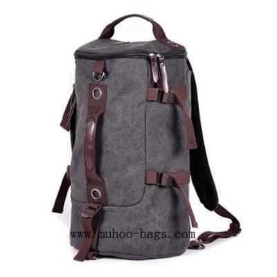 China Fashion Grey Canvas Backpack, shoulder bag,Sports Travel bag (MH-2112) for sale