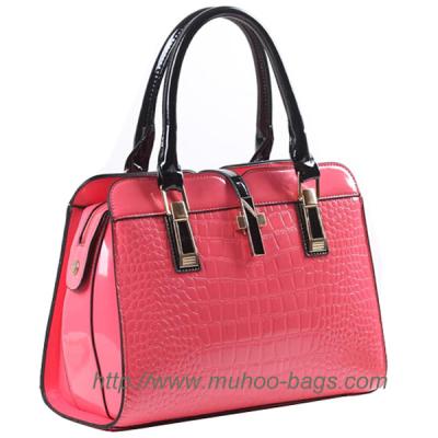 China Fashion Pink Snake PU Leather Women bag for outdoor (MH-6040) for sale