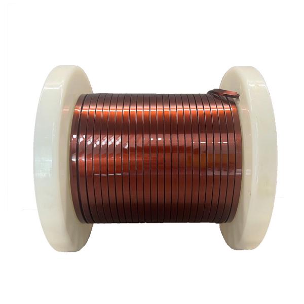 Quality High Temperature Resistance HEVW -220C Enameled Flat Copper Wire with Oxygen for sale