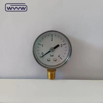 China CE Standard 40MM Plastic 0-4Bar 1/8"BSP AIR Manometer Natural Gas Pressure Gauges for sale