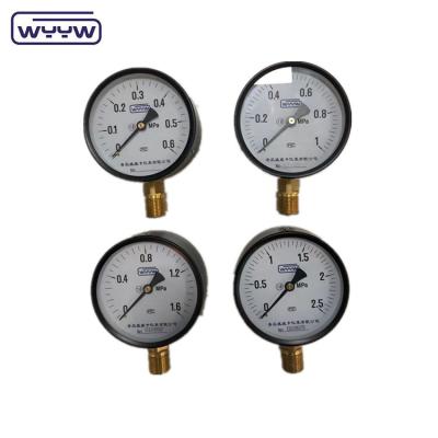 Китай Общий черный стальной корпус 100 мм стандартный дно M20X1.5 монтаж бордон трубки манометр 1,6 mpa продается