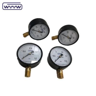 China 100mm Black Steel Bourdon Tube Type Bottom Connection MPa Common Rail Pressure Gauge for sale