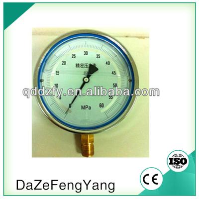 China Dial Size Pressure Gauge Precision Manometer With Black Steel Case for sale