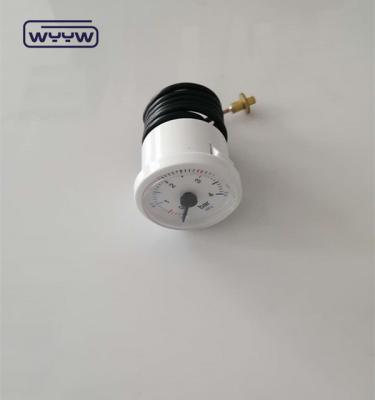 China Black Steel Capillary Pressure Gauge Boiler Manometer 1 Year Warranty for sale