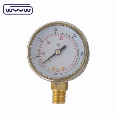 China 2" General Gas Pressure Gauge Manometer Bottom Mount 50mm Dial for sale