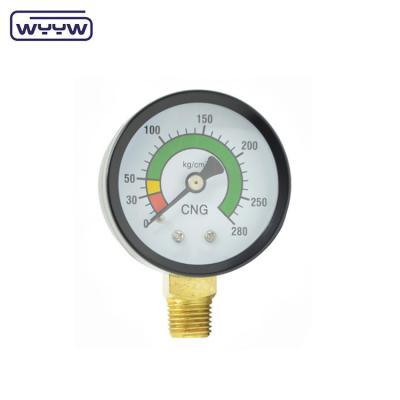 Cina Misuratore di pressione dell'economia in acciaio nero 60 mm Misuratore di pressione del gas naturale e del GPL in vendita