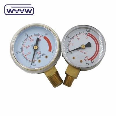 Cina Misuratore di pressione dell'economia in acciaio nero 60 mm Misuratore di pressione del gas naturale e del GPL in vendita