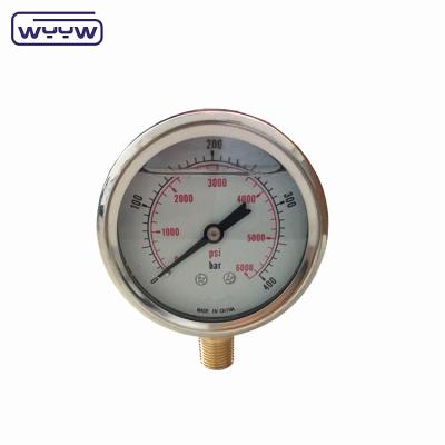 China Heavy Duty Manometer Liquid Filled Pressure Gauge for sale