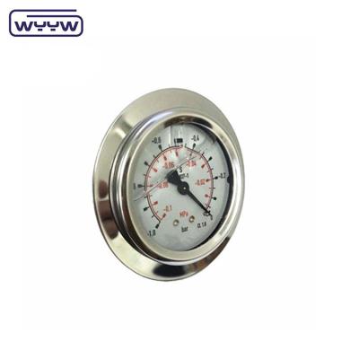 Cina Fabbricazione idraulica a prova di urto 100psi 63mm pressometro per olio in acciaio inossidabile con flange in vendita