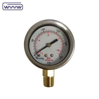 China 52 mm Öl gefüllte hydraulische Druckmessgeräte for sale