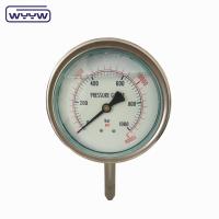 China shock resistant back brass mount  pressure gauge customized range for sale