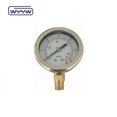 China 63mm 0-10bar 150 Psi Pressure Gauge Manometer For Excavator for sale