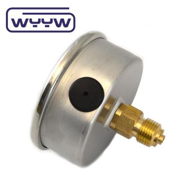 China Industrial Oil Pump Axial Pressure Gauge Manometer 60mm Dial Size for sale