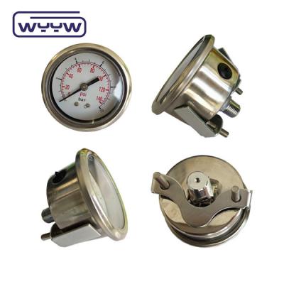 Cina Manometro manometro di pressione con pinza a U di 2,5" in vendita