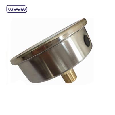 China Hydraulic Jack Pressure Gauge Center Back Connection 100mm Dial Size for sale