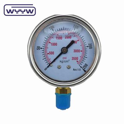 China Glycerin-Druckmessgerät Manometer 100 mm Unterdruckmessgerät für Öl und Gas zu verkaufen