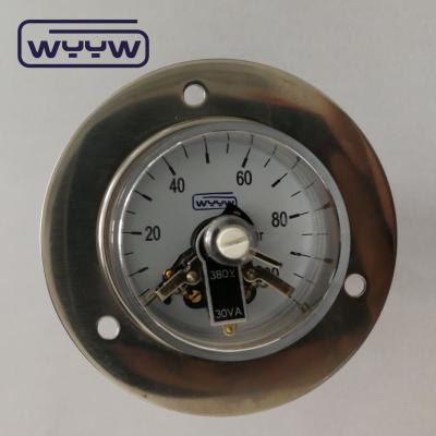 Cina fabbrica di alta qualità direttamente fornire 60mm in acciaio inossidabile contatto elettrico contraente manometro di pressione in vendita
