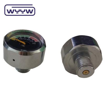 Cina Mini manometro in acciaio 23 mm 300 bar manometro per spruzzatori in vendita