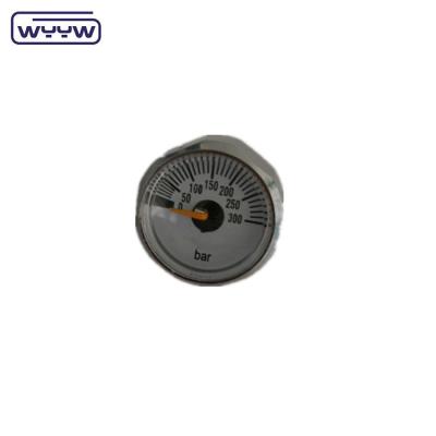 China 22mm mini manometer 1/8bspp gas flowmeter pcp inline diving gauge bar scuba pressure gauge for sale