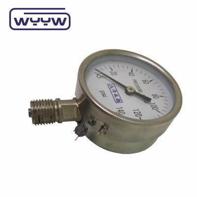 China Natural Gas Stainless Steel Pressure Gauge Bottom Connection for sale