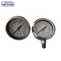 China 60mm Dial Liquid Filled Pressure Gauge 250 Bar Manometer EN 837-1 for sale