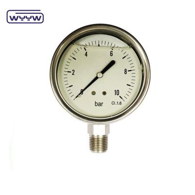 China ss304 special thread high pressure 1000 bar oil filled 4