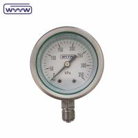 Quality 60mm Silicone Hydraulic Liquid Filled Pressure Gauge Stainless Steel Material for sale