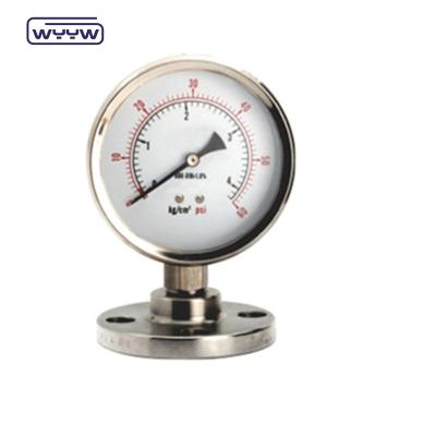 Cina 100 mm NPT Thread Standard Diaphragm Pressure Gauge con tipo di montaggio diretto in fondo in vendita