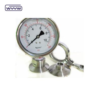 Cina 100 mm NPT Thread Standard Diaphragm Pressure Gauge con tipo di montaggio diretto in fondo in vendita