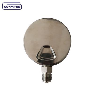 China Professional Pressure Measurement Tool With Liquid Fill 1/2''PT/NPT/G/M Thread Black Painted Aluminium Pointer for sale