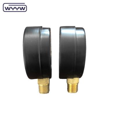 Cina Analog Economy Pressure Gauge Bottom Mount Cassa in acciaio nero Tipo di display analogico in vendita