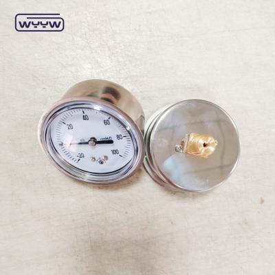 China 63mm stainless steel axial connection ss304 case -20+100cmh20 low pressure gauge for sale