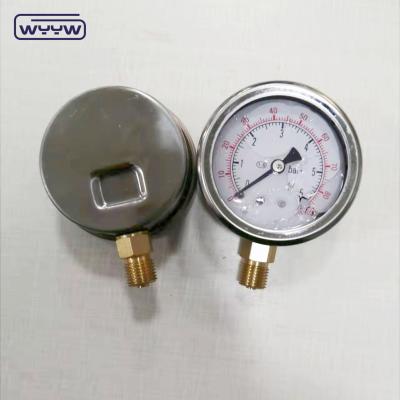 China 63mm Oil Filled Mud Pump Pressure Gauge with Stainless Steel Case and Customizable Pressure Range for sale