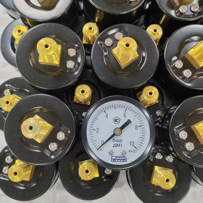 China Black Steel Dry Manometer 60mm Center Back Bar Pressure Gauge for sale