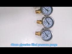 SS 케이스 가스 테스트 압력 측정기 40mm 다이얼 사이즈 뒷 마운트