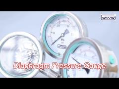 SS316 Silicone Sanitary Pressure Gauge 100mm 1.6% Accuracy