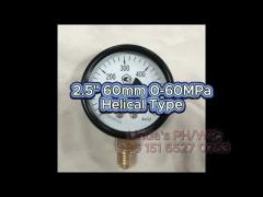 radial pressure gauge.Helical bourdon type suitable for very high pressure