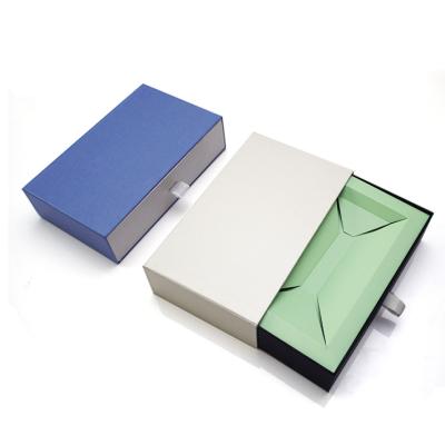 China Custom Logo Kraft Paper Drawer Box Folding Sliding Drawer Box Packaging for sale