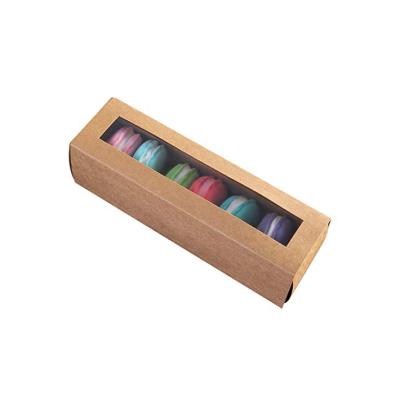 China Customized Luxury Black Gift Food Biscuit Macaron Packing Box Sweet Cookie Packaging Box for sale