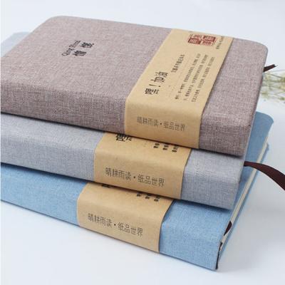 China New Design Custom Printed Linen Journal Notebook With Pocket for sale
