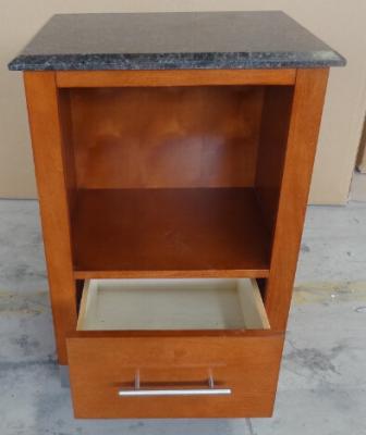 China Wooden hotel furniture stone top  night stand/bed side table NT-0003 for sale