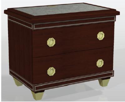 China Wooden hotel furniture stone top night stand/bed side table NT-0005 for sale