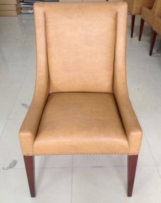China wooden frame fabric/PU dining chair DC-0002 for sale