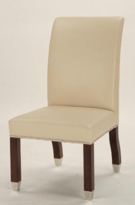 China wooden frame fabric/PU dining chair DC-0003 for sale