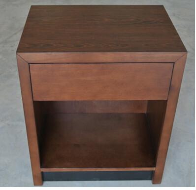 China Wooden 5-star hotel furniture stone top night stand/bed side table NT-0020 for sale