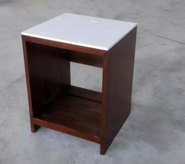 China stone TOP wood night stand/bed side table,hospitality casegoods,hotel furniture NT-0062 for sale
