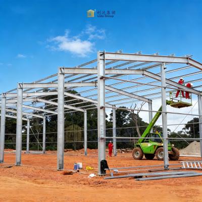 China Global Projects Light Steel Structure Camp Q235B Q345B Steel Light Frame Construction for sale